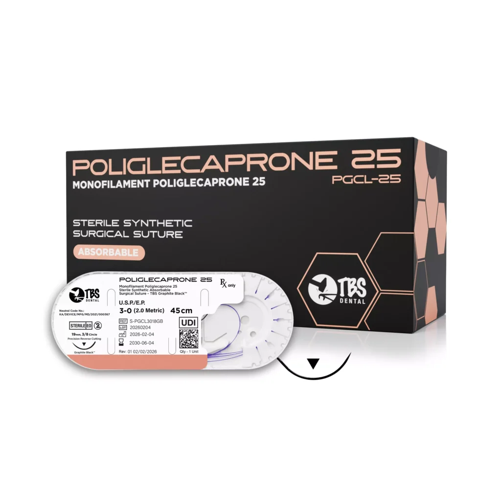 TBS Poliglecaprone 25 (PGCL 25) Sutures (12 Pack) | TBS Dental